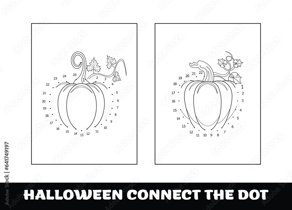 Halloween numbers game, education dot to dot game for children ...