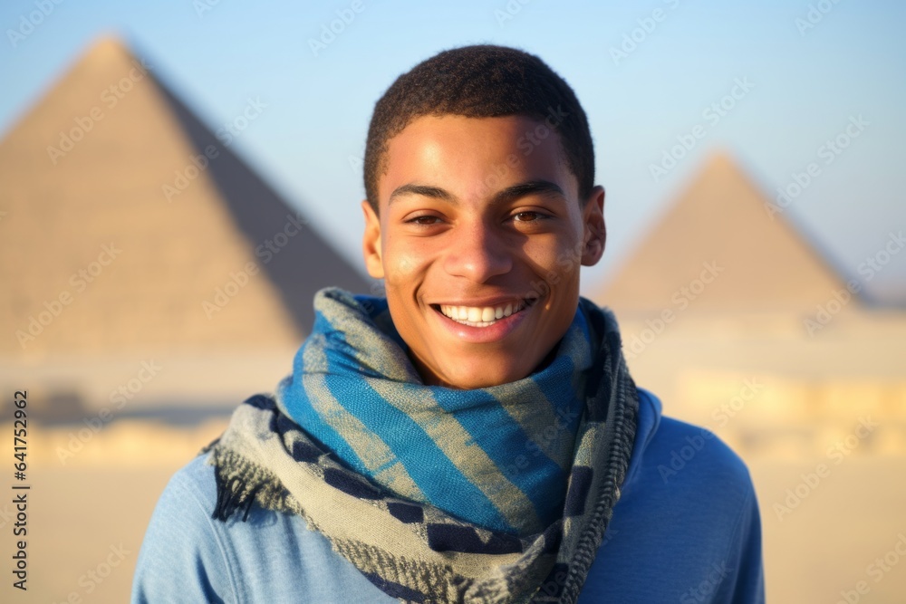 Close-up portrait photography of a grinning boy in his 20s wearing an ...