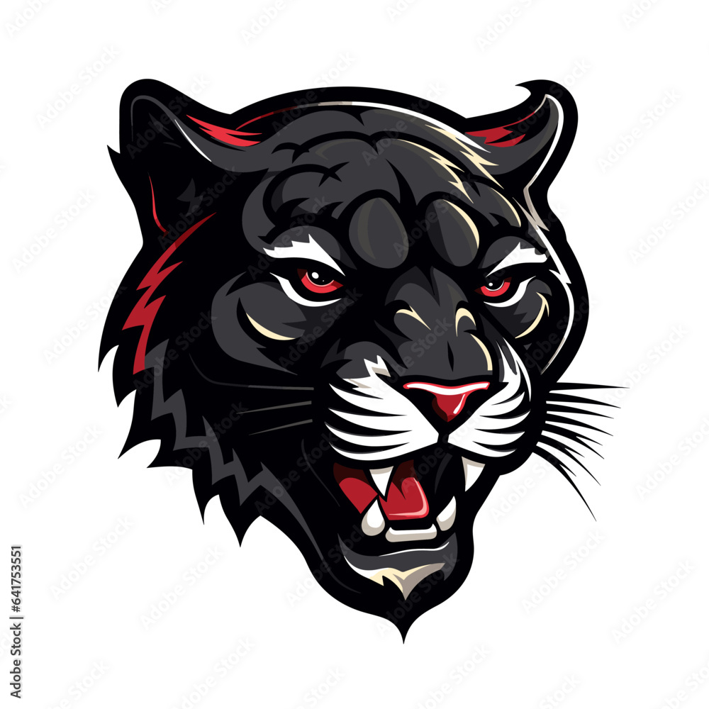 Esport vector logo panther on white background side view, panther icon ...