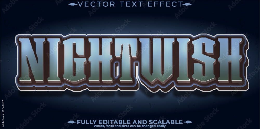 Photo & Art Print Nightwish horror text effect, editable scary and ...