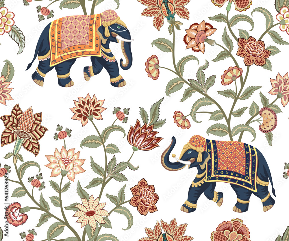Indian Elephant Wallpaper Pattern