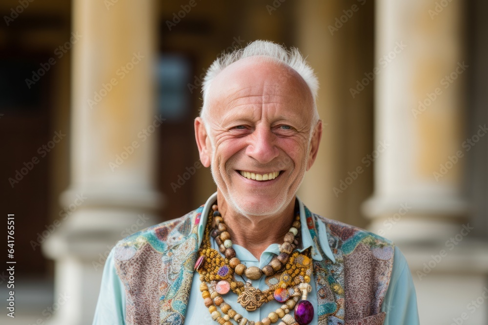 Medium shot portrait photography of a grinning mature man wearing a ...