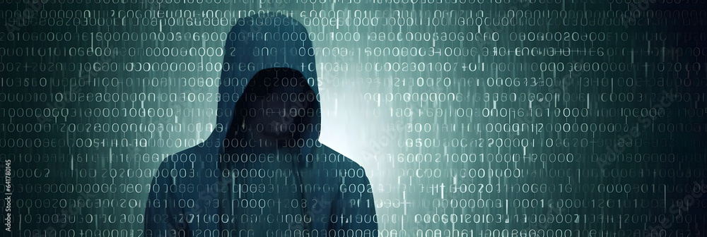 Hacker without face. Concept of dark web, hacking cybersecurity. AI ...