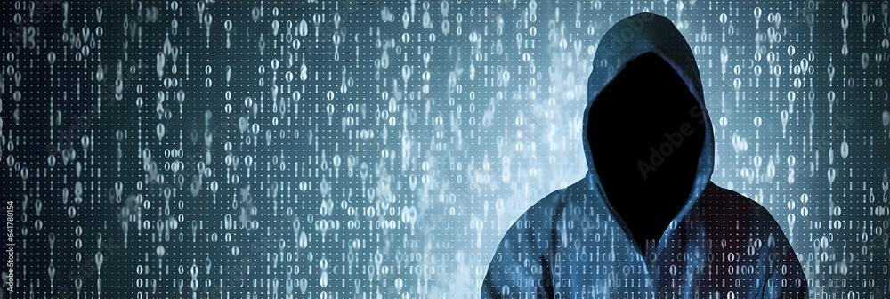 Hacker without face. Concept of dark web, hacking cybersecurity. AI ...
