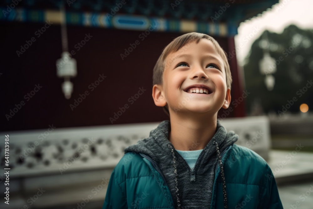 Lifestyle portrait photography of a cheerful boy in his 30s wearing a ...