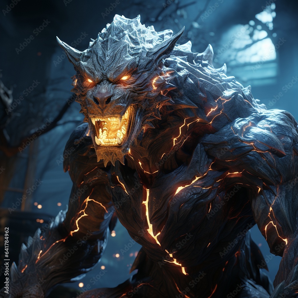 A terrible and mysterious Monster exuding mysterious energy. A ...