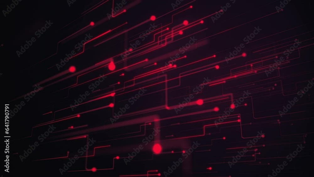 Abstract tech 3D digital circuit board styled background with fast ...