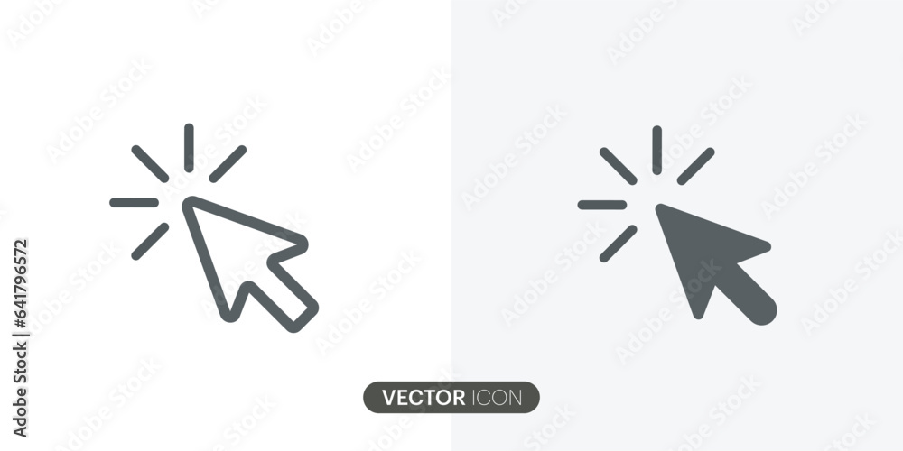 line click cursor icons.Pointer cursor arrow icon set.Computer web ...
