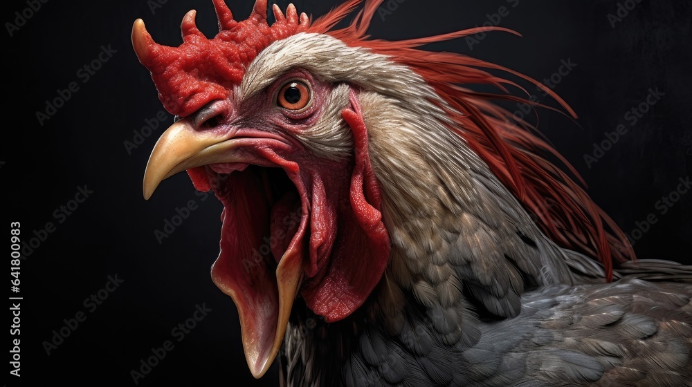 Captivating Angry Chicken Image. Witness the Intense Expression of a ...