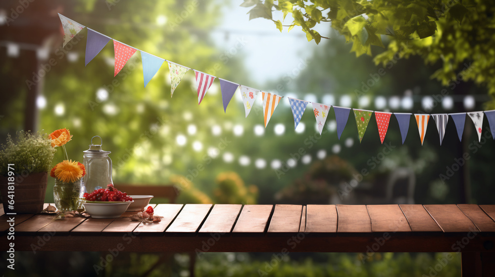 Beautiful empty wooden rustic table or product montage placement during ...