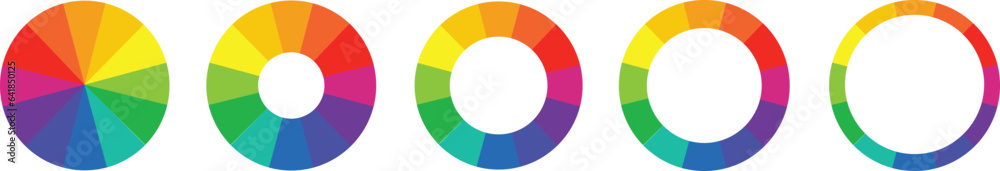 Vettoriale Stock Color wheel guide isolated on transparent background ...