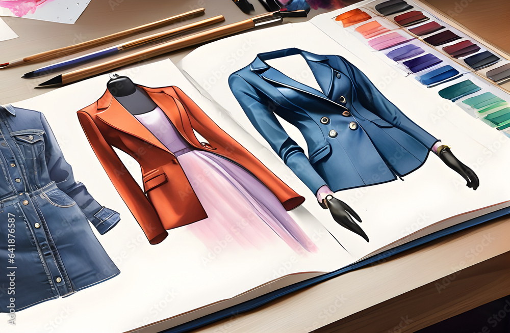 Croquis de styliste,mode. Stock Illustration | Adobe Stock