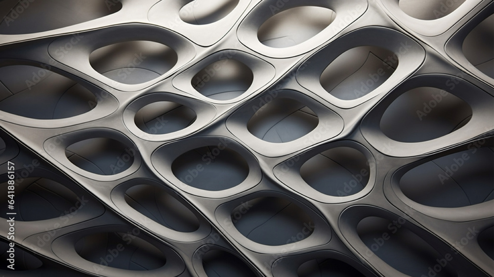 Parametric pattern, abstract dark matter, architecture, solid material ...