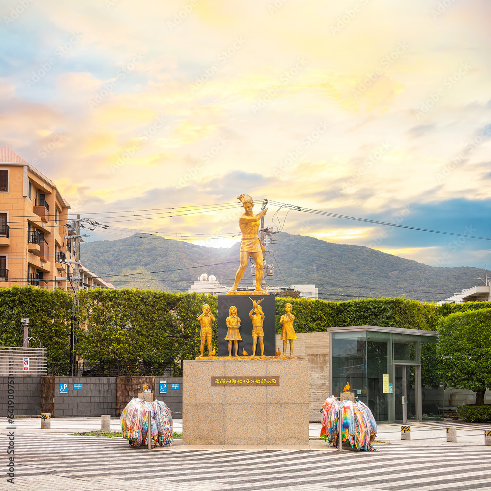 Nagasaki, Japan - Nov 29 2022: The Statue in Memory of School Children ...