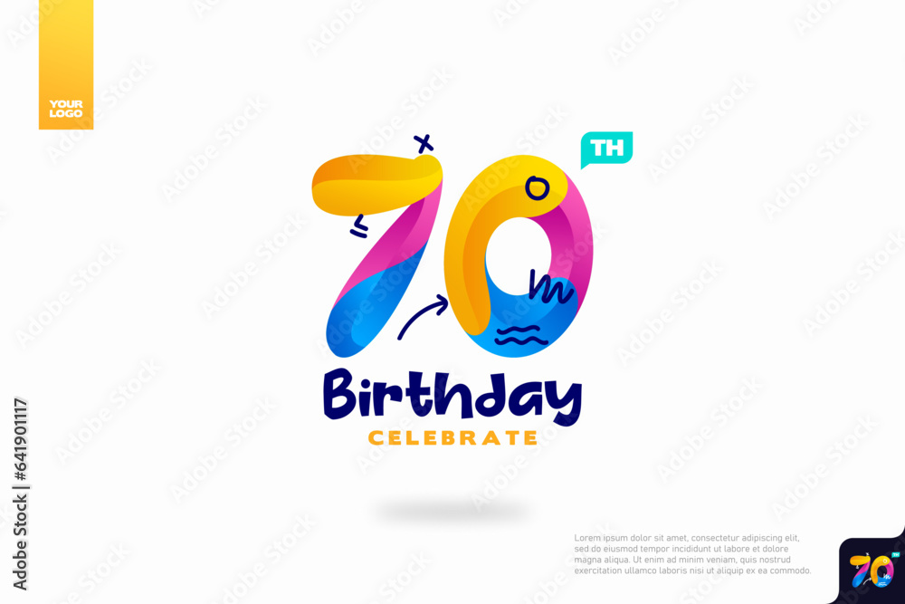 Number 70 logo icon design, 70th birthday logo number, anniversary 70 ...