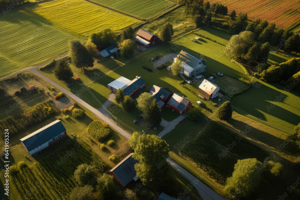 Breathtaking Birdseye View: Captivating Farm Oasis Overflowing with ...