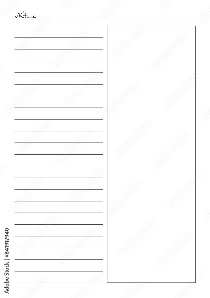 Digital Notes Paper Template Stock Illustration | Adobe Stock