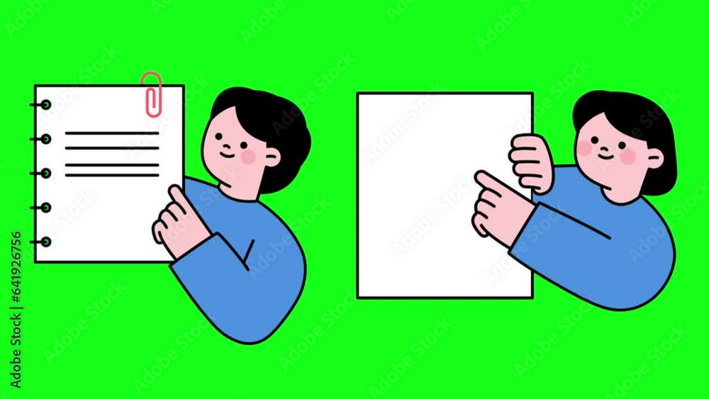 A boy is pointing to words on a note. A girl is pointing her finger at ...