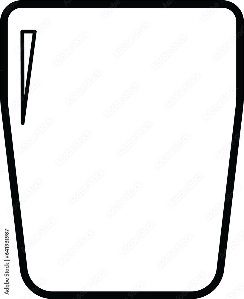 Digital png illustration of tall glass black outline on transparent ...