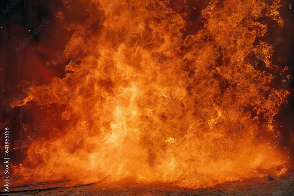 beautiful fiery hot wildfire ignite conflagration fire red full red ...