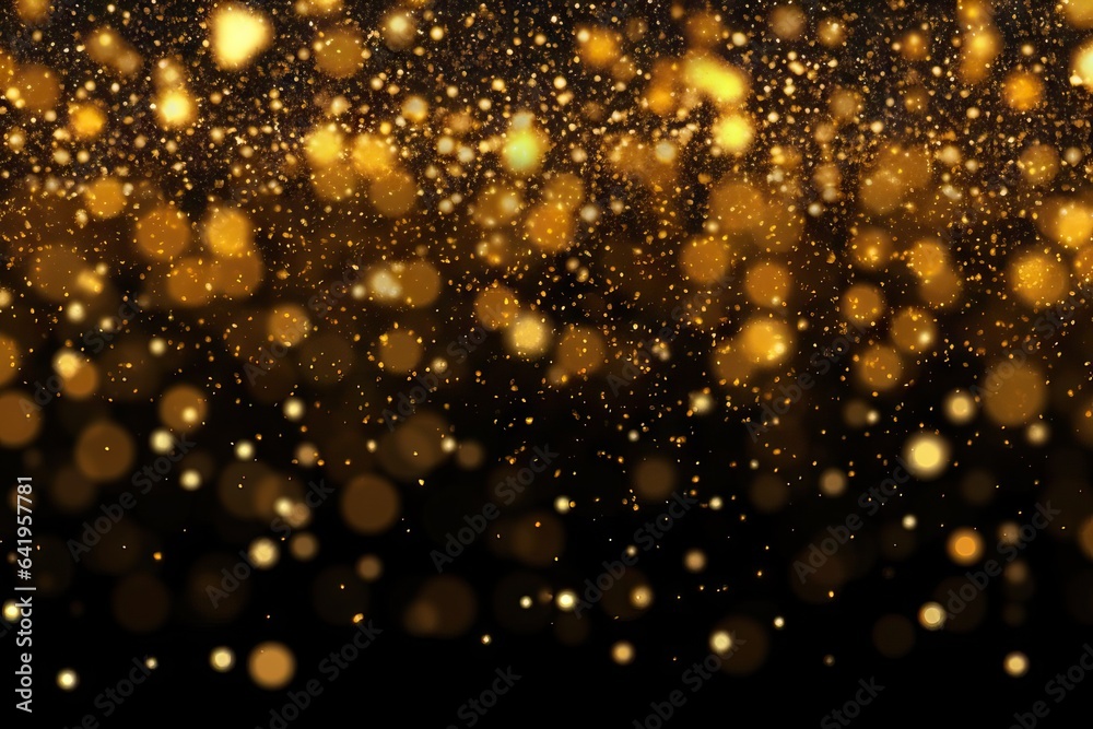 light background Falling night gold luxury magic particle glitter gold ...