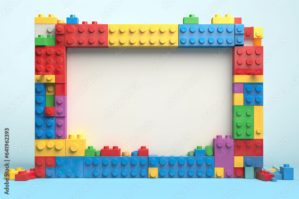 blank square block card blocks build banner birthday bricks brick ...
