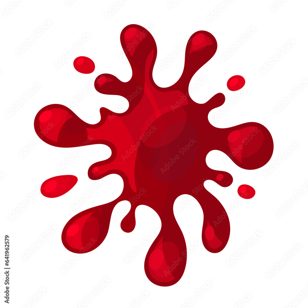 red paint splatter flat vector illustration logo icon clipart isolated ...