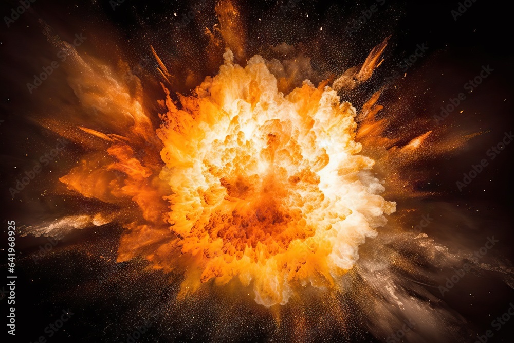 design red detonation light orange structure explosive symbol black ...