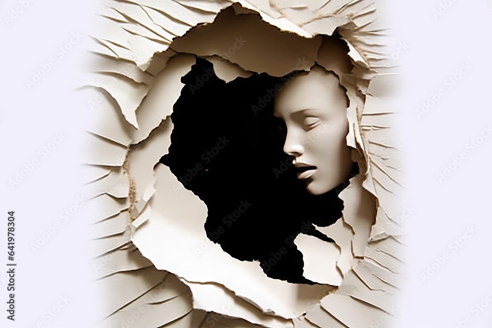 edge destroy shape paper broken strength break hole wall peice r poke ...