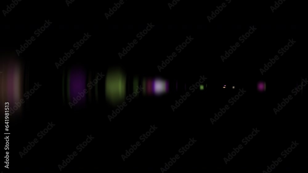 Abstract beautiful multicolored optical flare shine light ray move from ...