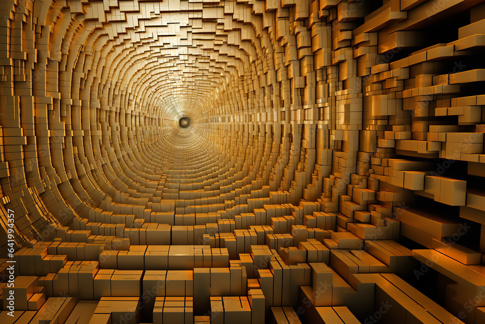 The Fibonacci sequence comes to life as a series of cascading golden ...