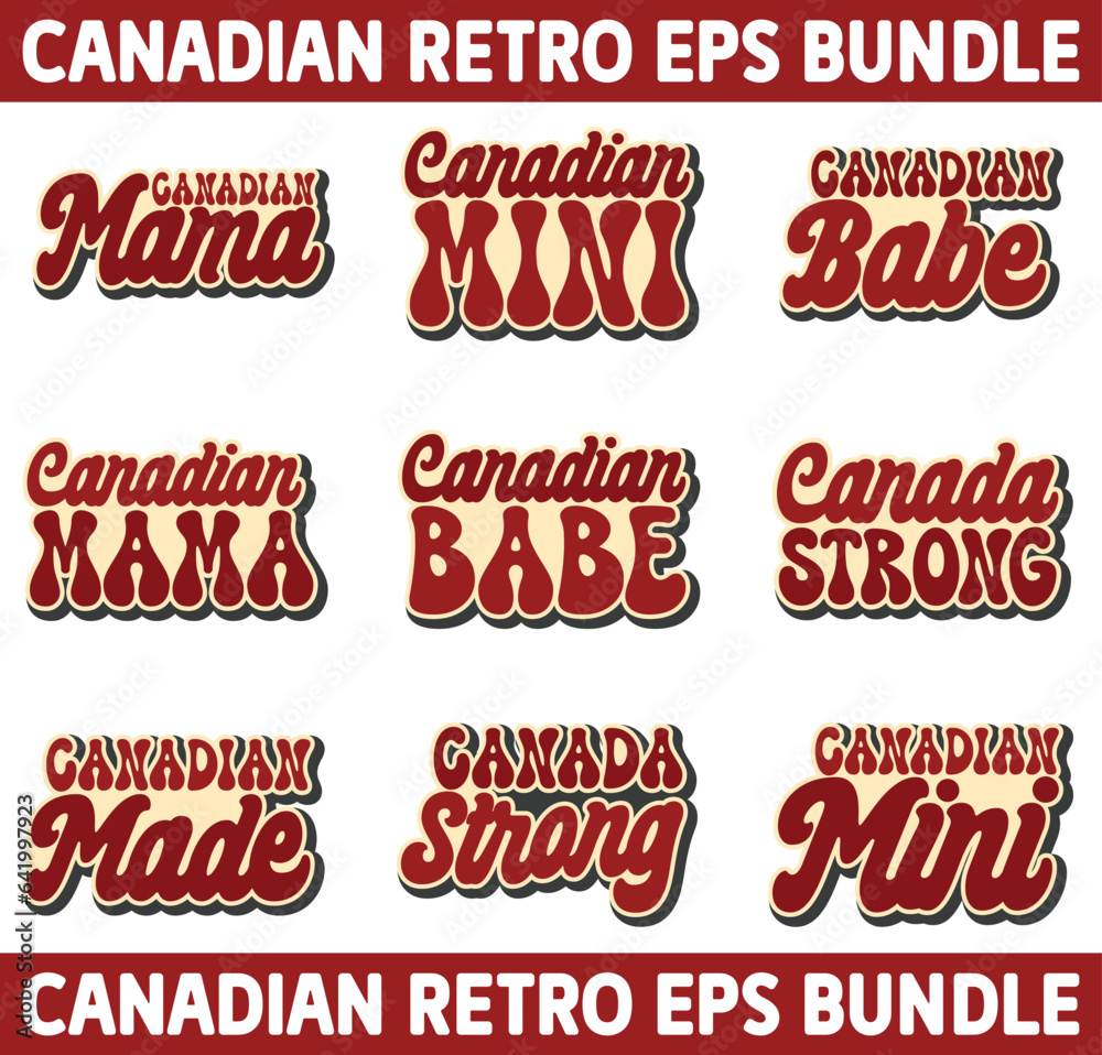 Canadian Retro Design And Canadian SVG And Canadian Sublimation And ...