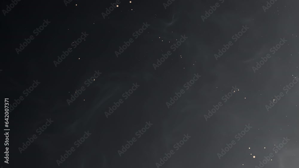 4k animated dark black abstract background with golden particles ...