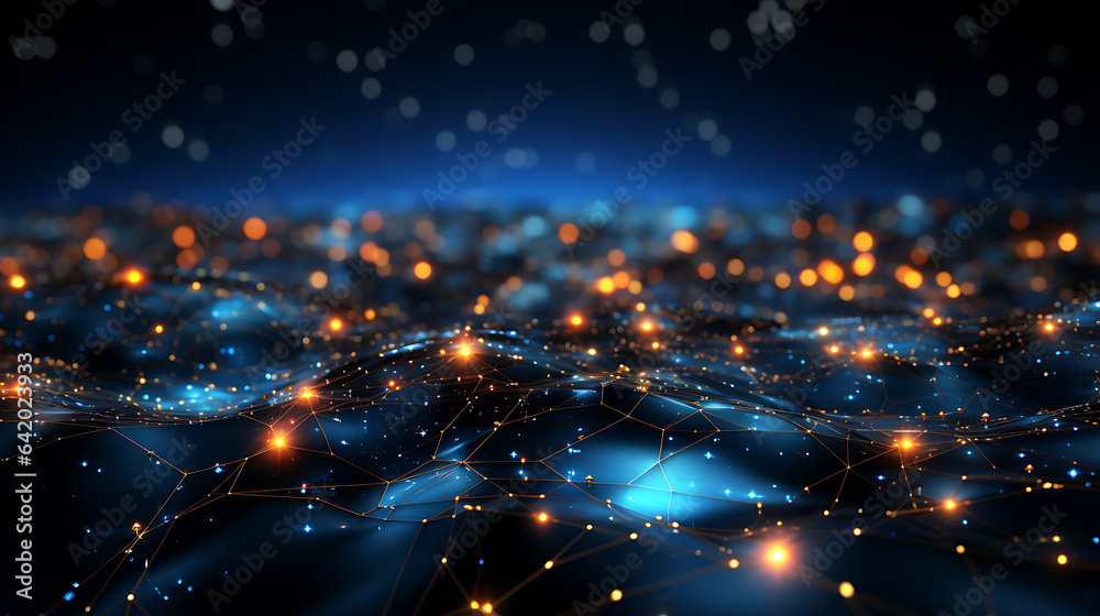 Fibre technology 3d background illustration, global data network, big ...
