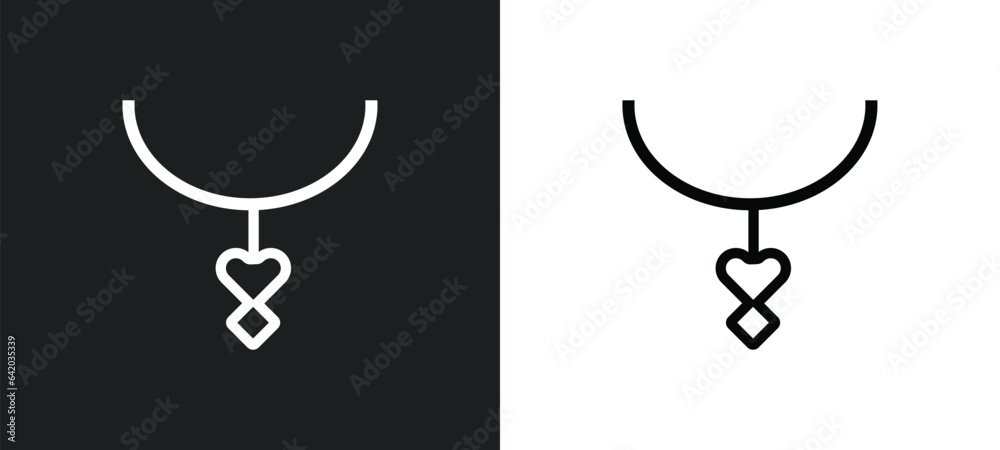 locket icon isolated in white and black colors. locket outline vector ...