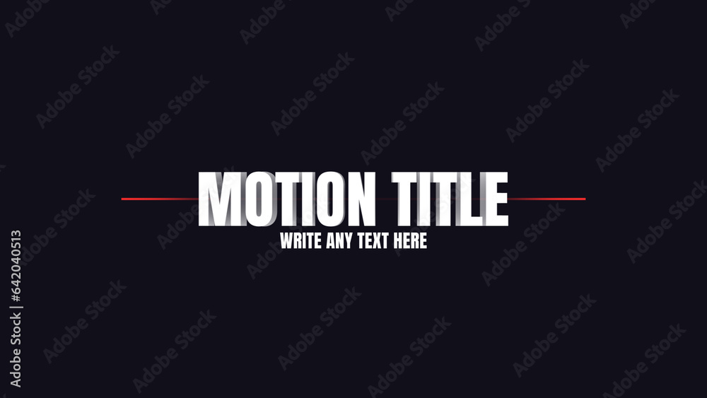 Motion Titles Stock Template | Adobe Stock