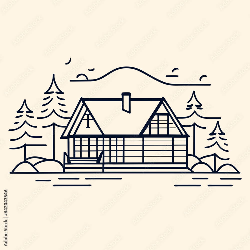 Impressive lake house. Beautiful landspace villa in lake. The lake ...
