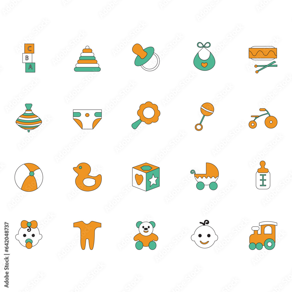 kids clip art set Stock Vector | Adobe Stock