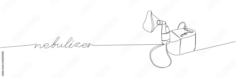 Vektorová grafika „Compressor inhaler, nebulizer, medical supplies ...