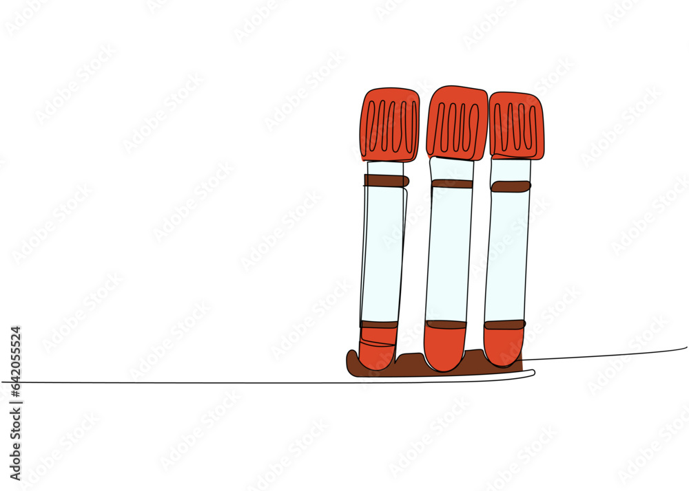Vektorová grafika „Tubes in holder, Test tube rack, medical tests ...