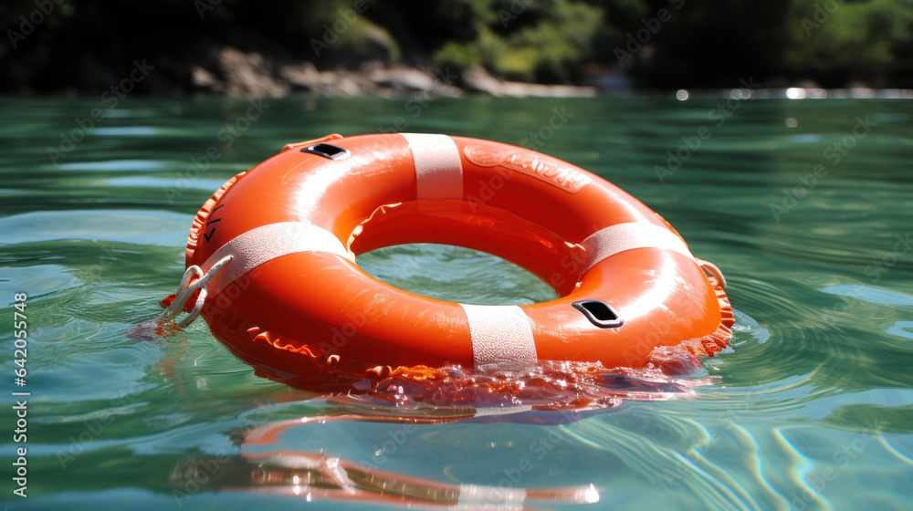 Lifebuoy flotation device, crucial for water safety and rescue ...