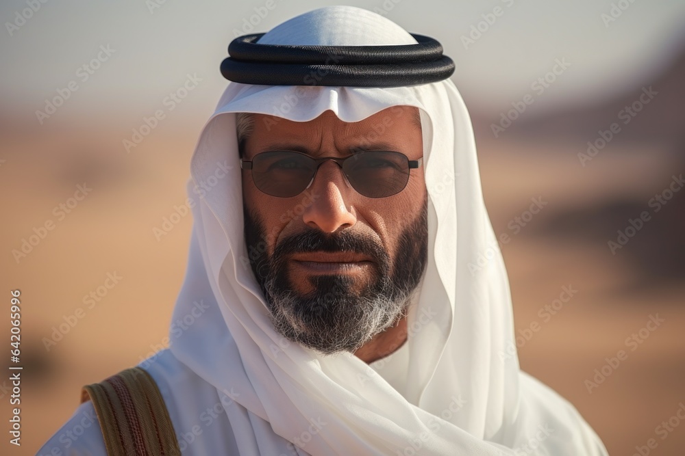 Saudi arab sheikh face portrait. Handsome mid age muslim man, blurred ... Saudi arab sheikh face portrait. Handsome mid age muslim man, blurred ...