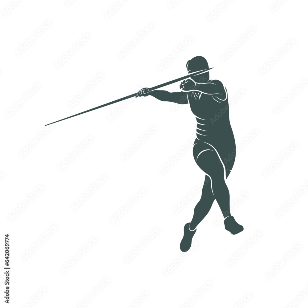 Javelin Thrower vector illustration design. Javelin Thrower logo design ...