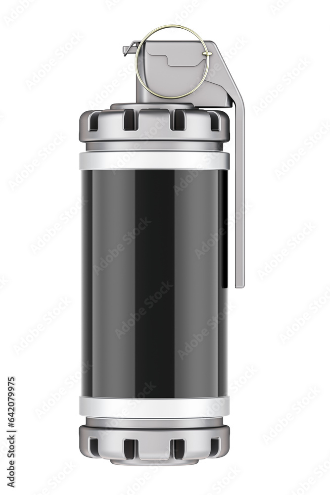 Stun grenade, flash grenade. 3D rendering isolated on transparent ...