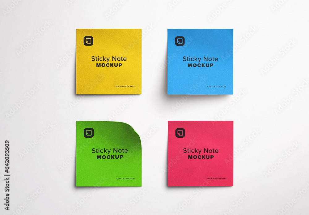 Sticky Notes Mockup Stock Template | Adobe Stock
