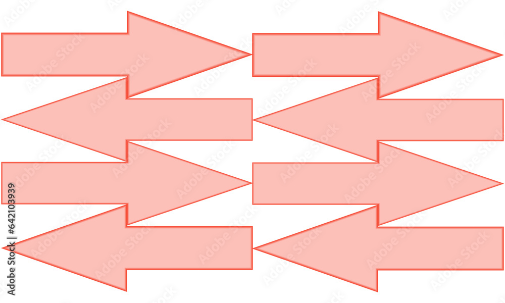 Arrows big Red set icons. Arrow icon. Arrow vector collection. Arrow ...