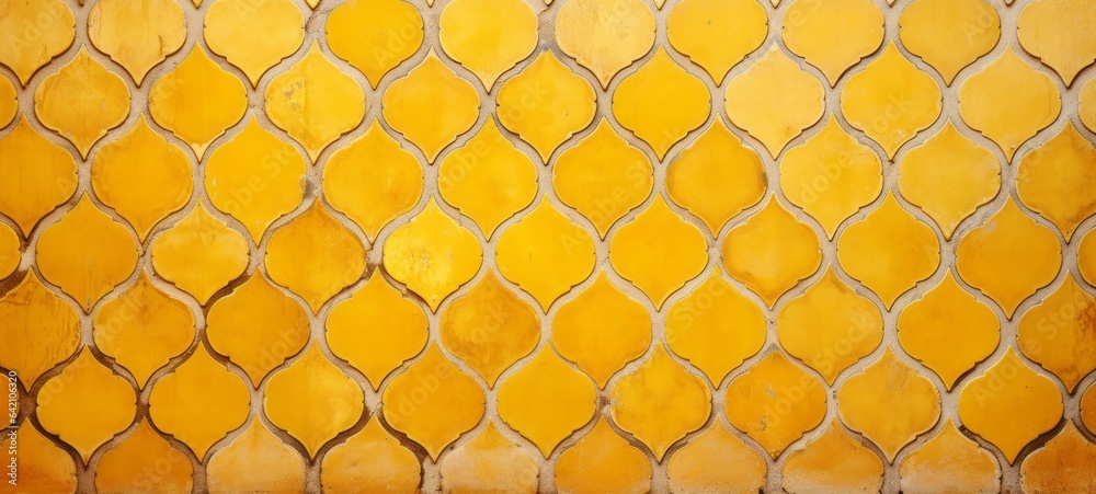 Abstract yellow mosaic tile wall texture background - Arabesque ...