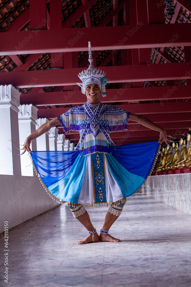 Nora performer performs temple dance moves..The Nora is a traditional ...