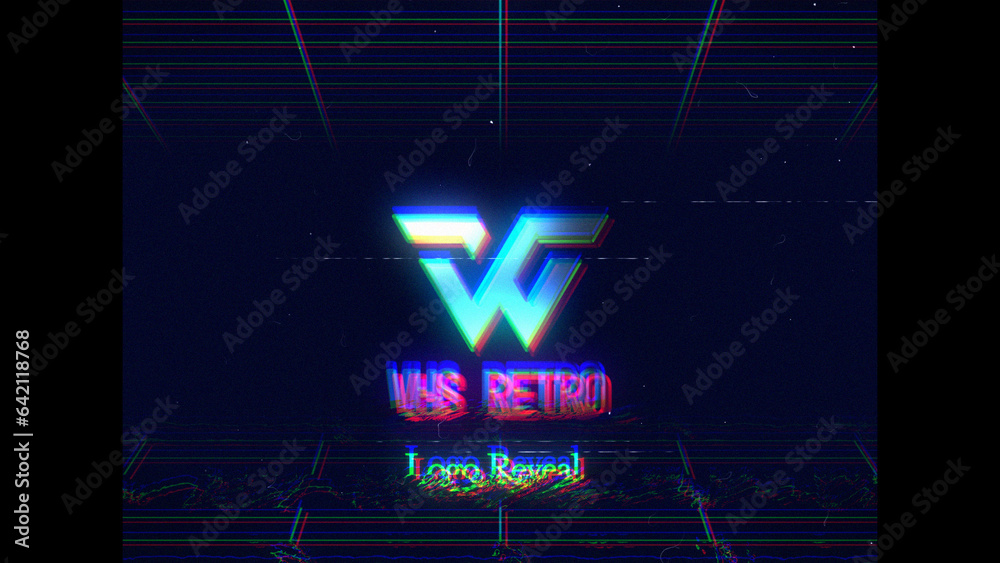 VHS Retro Logo Reveal Stock Template | Adobe Stock