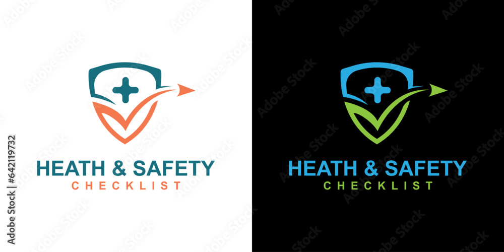 Vector of shield health and safety logo design template Stock Vector ...